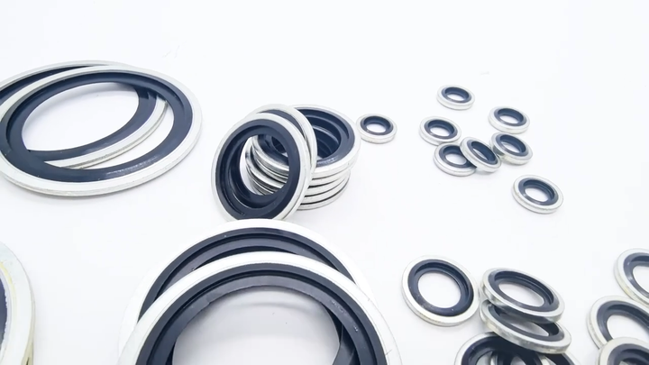 NBR Bonded Seal Rubber Metal Bonded Washer Metric Combination Gaskets ...