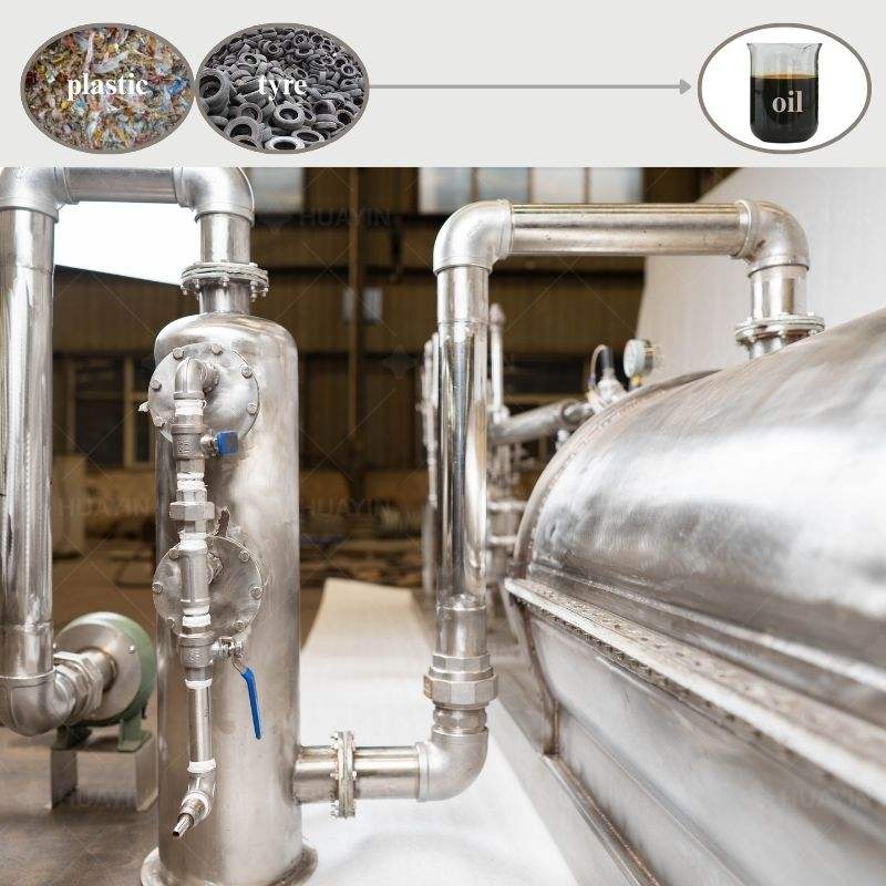 Small Tyre Plastic Waste to Fuel Oil Pyrolysis Reactor Mini for ...