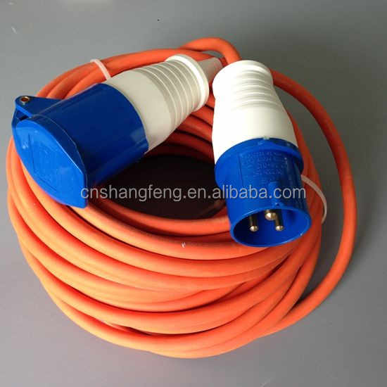3phase CE Extension Cord with Industrial Plug and Socket Waterproof 16a ...