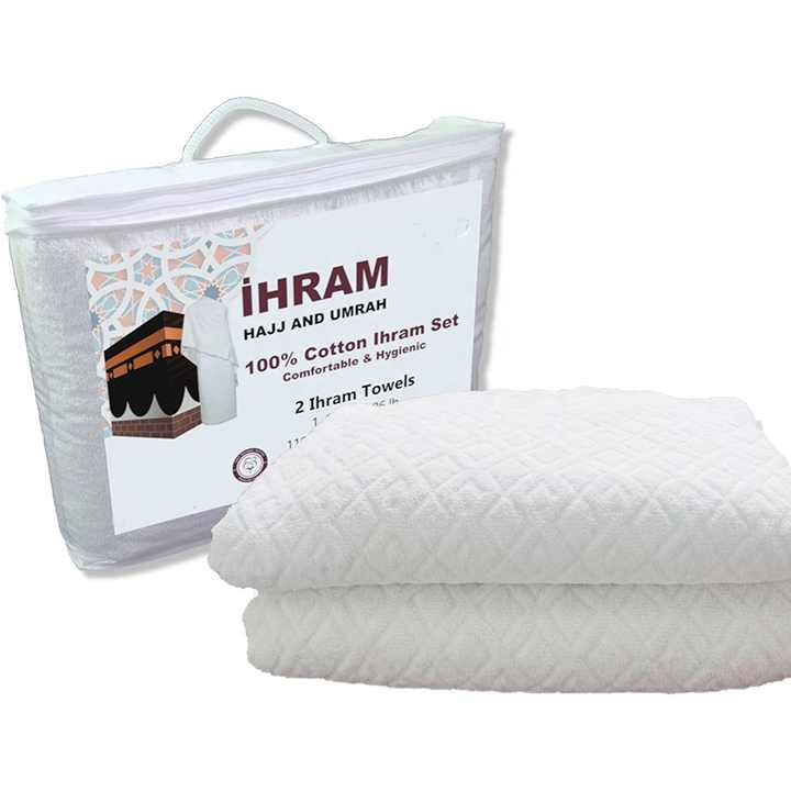 Natural Durable Muslim Toga Ahram Set for Hajj & Umrah