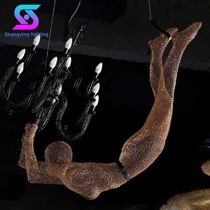 Roll over Acrobat Sculpture Art Statue Pendant Lights