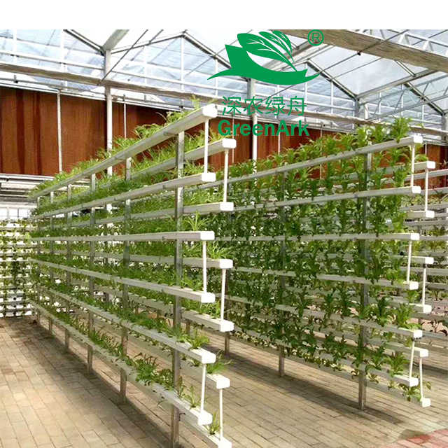 NFT Channel Greenhouse Hydroponics System Vertical Farming Stacked ...