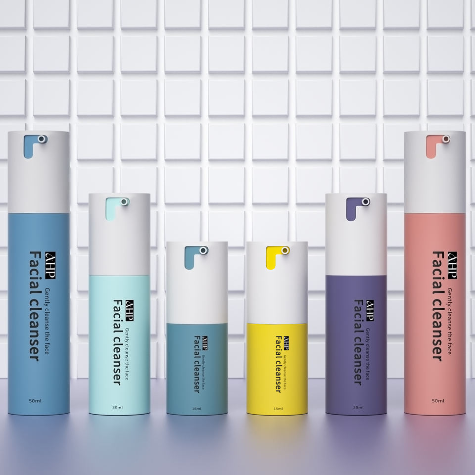 Custom Cylinder Eye Cream Bottle 15ml 30ml 50ml Plastic Airless Serum ...