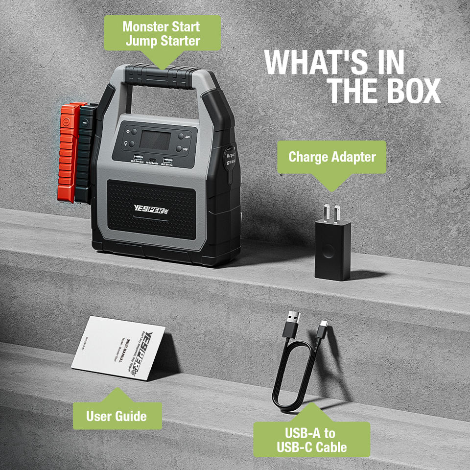 Yesper 99C Multifunction High Power 42000 Mah 6000A diesel Vehicle Jump ...