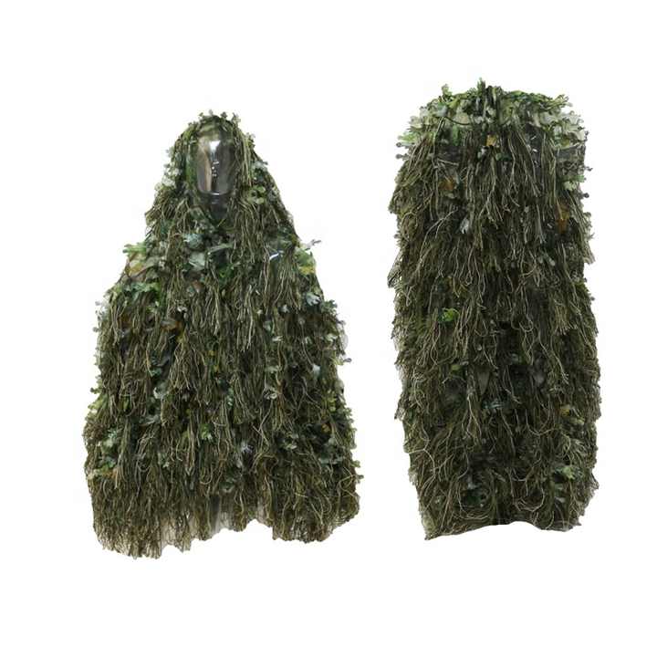 Lightweight Leaf Strip Suit Ghillie Suit for Hunting 3D Bionic Leaf ...