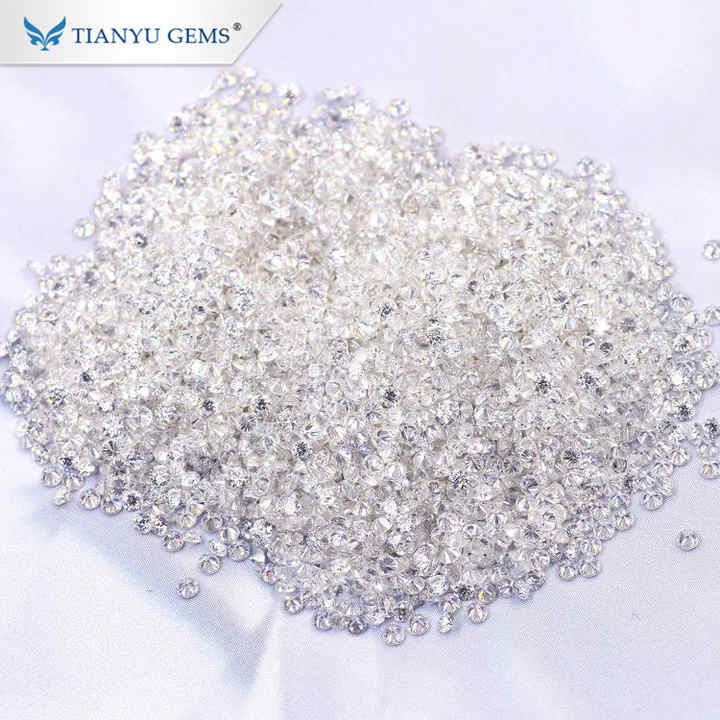 Small Size Gem Stone 3-10mm Round Heart & Arrows Machine Cut White ...