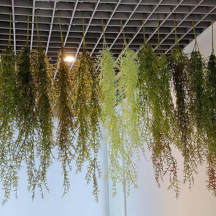 Green Fern Real Touch Simulation Artificial Long Hanging Vine Leaf ...