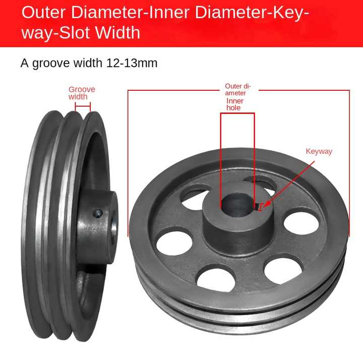Boss A-Type Cast Iron Steel Hollow Pulley Fan 2A V-Belt Farm Generator ...