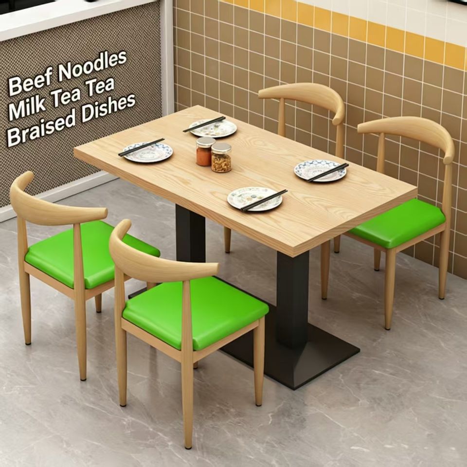 Wholesale Luxury Classic Modern Dining Table Set with Wood Grain Top ...