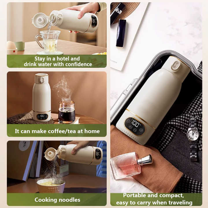 USB Wireless Electric Portable Kettle Battery Rechargeable Travel Baby ...
