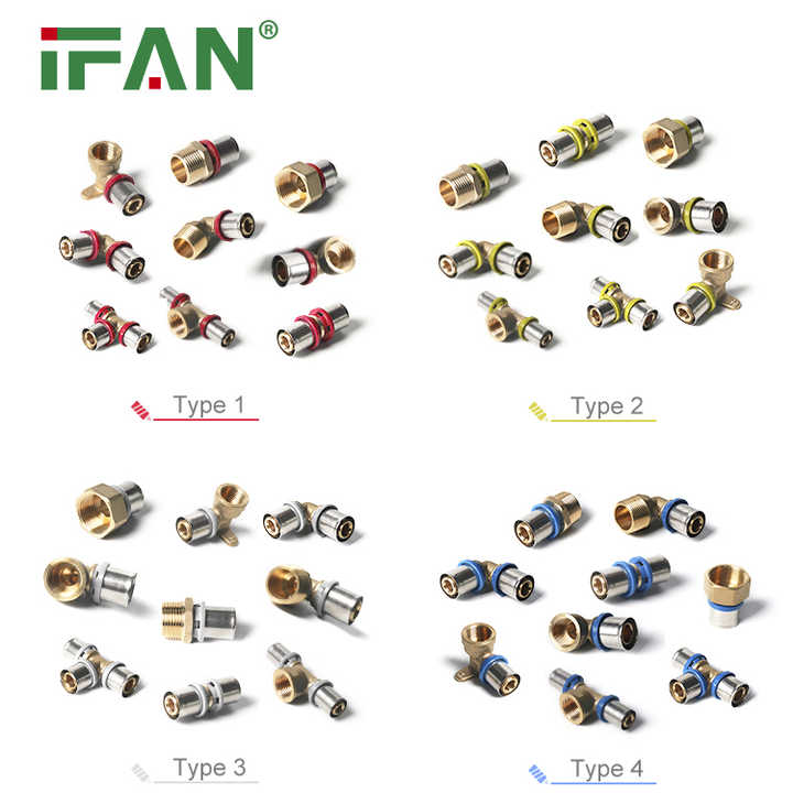 IFAN Free Sample PEX Pipe Crimp Fittings Elbow 16-32mm Brass Press PEX Fittings| Alibaba.com