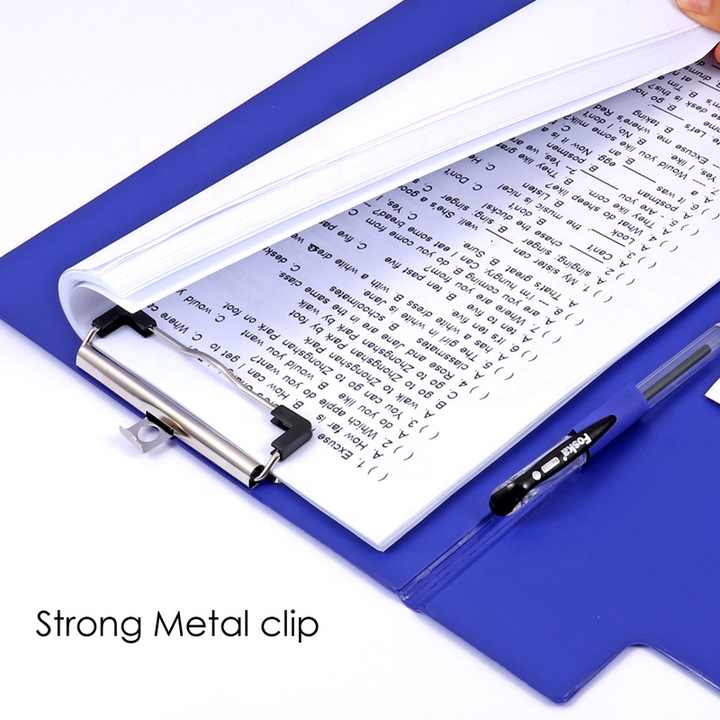 Foska PVC Clip Board - Versatile and Durable Writing Solution