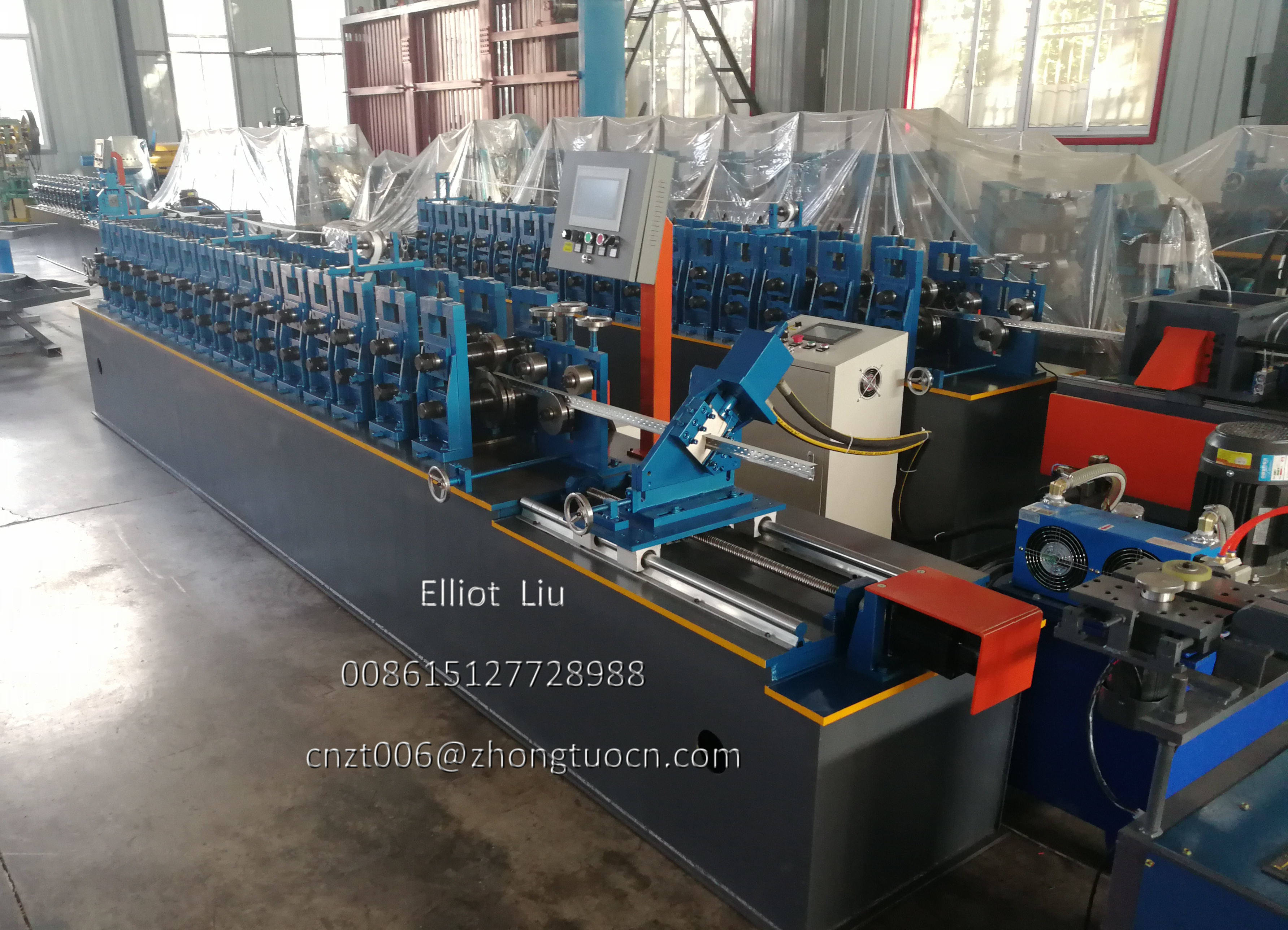automatic steel t bar forming machine, ceiling system t grid making ...