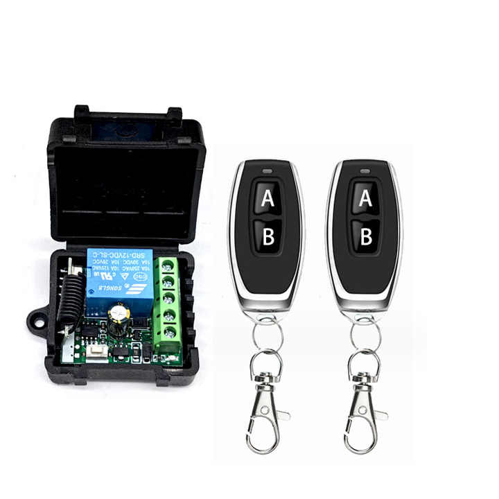 433 MHz Wireless Remote Control Switch DC 12V 10A 1CH Relay Receiver ...