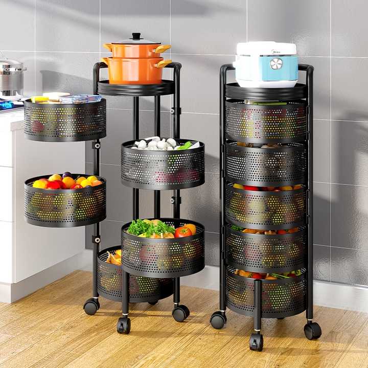 Hot Selling Multi-layer Rotatable Storage Cart 360 Degree Fruit and ...