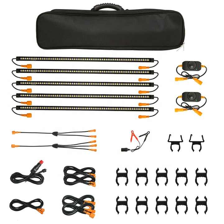 High Power 5 Bar Light Kit - Dual Color LED Camping Lights