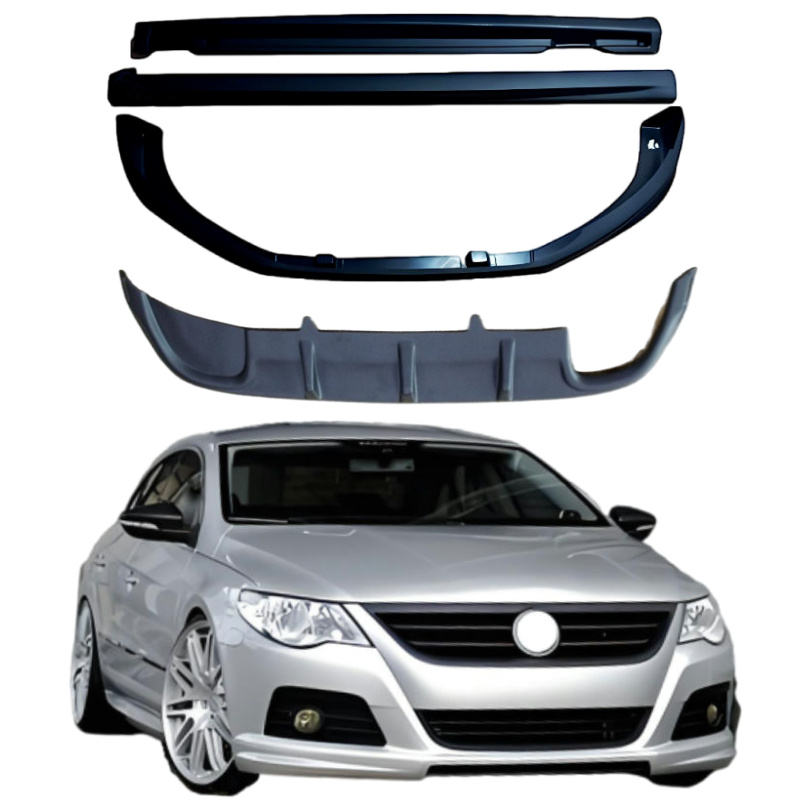 Auto Accessories PP Wide Body Kit Car Front Rear Bumper lip Side Skirts ...