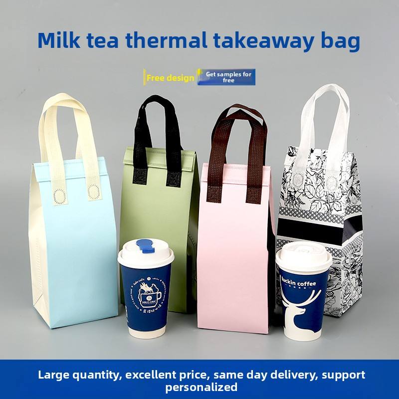 Beverage Milk Tea Coffee Juice Non-Woven Aluminum Foil Insulated Heat ...