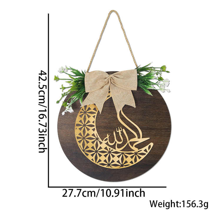 Pafu Ramadan Kareem Hanging Ornament Wall Sign Eid Mubarak Wreath ...