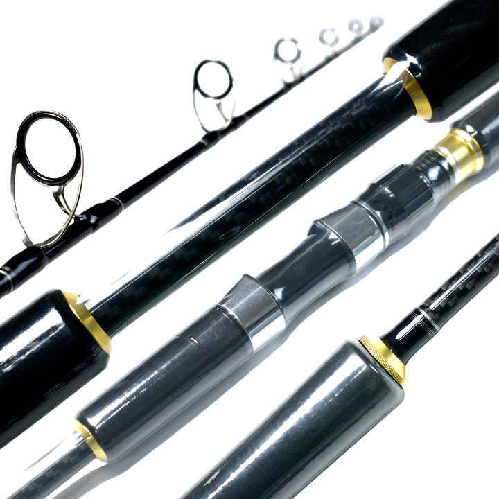 YJTY17 153cm 20kg Carbon Telescopic Fishing Rod Fuji Jigging Saltwater ...