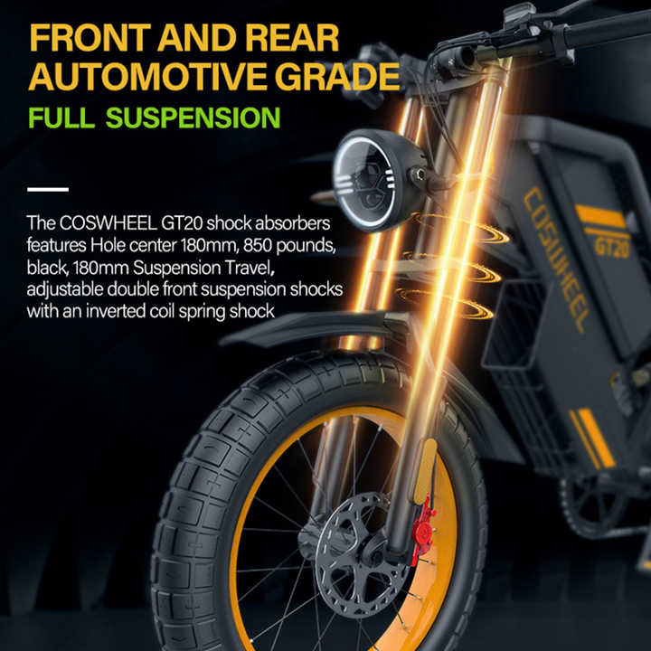 Coswheel GT20 E Bike - 1500W Power, 20 Inch Folding Bike