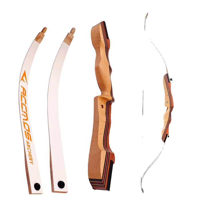 Accmos Archery White Bow Arrow Set - 54 Inch Recurve Bow