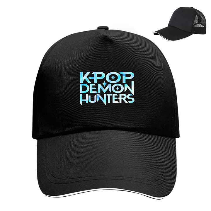 Kpop Demon Hunters Cute and Fun logo Velcro Adjustable Baseball Cap ...