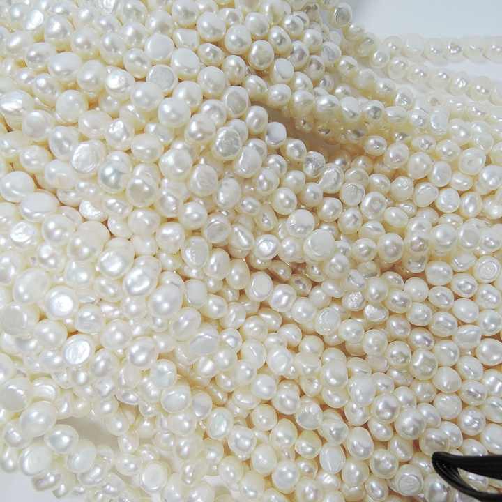 Shop Natural 7 Mm Freshwater Baroque Loose Pearl Strands