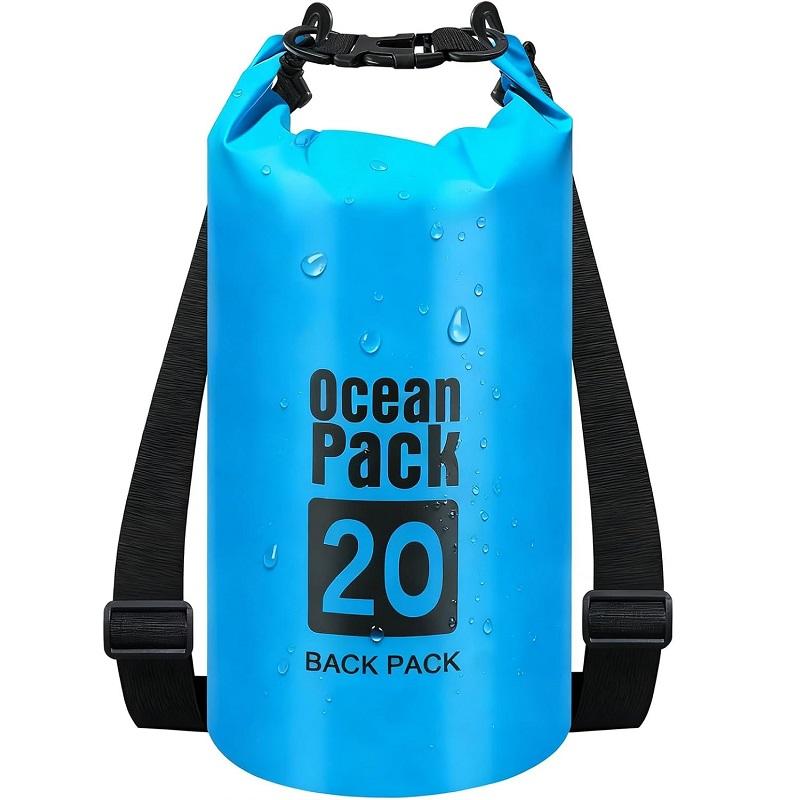 20L Waterproof Dry Bag Roll Top Dry Storage Bag Backpack for Kayaking ...