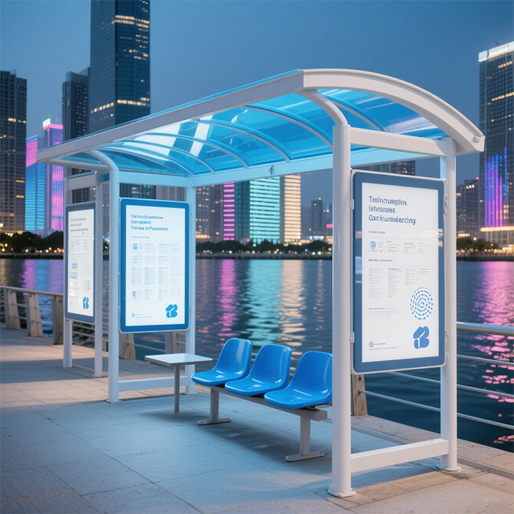 For Cosun Smart Small Bus Station Advertising Totem Digital Signage ...