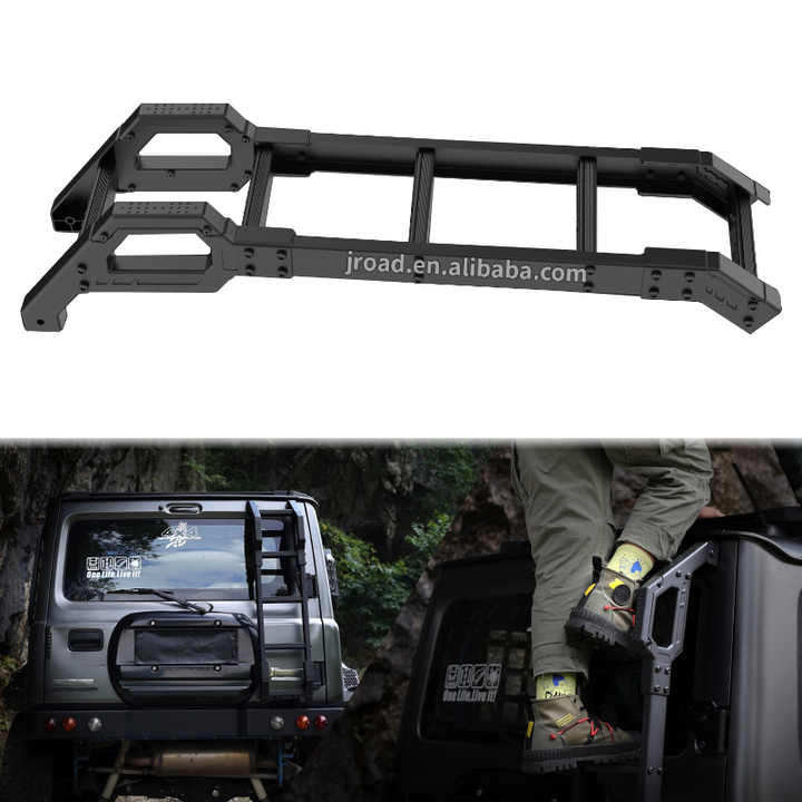 Jimny Rear Door Ladder Black Car Accessory Aluminum Car Ladder for Suzuki Jimny Jb64 Jb74 Jb64W ...