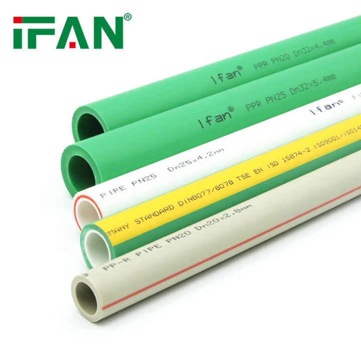 IFAN High Quality Plastic Pipe PN16 Cold Water 20-160mm PPR Water Tube Green Pure PPR Pipe ...