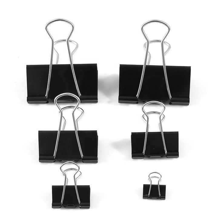 Foska Big Paper Clamps Desk Organizer Black Brass Small or Jumbo ...