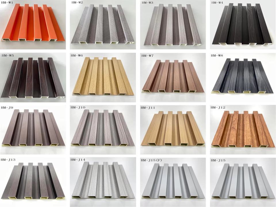 Interior WPC Slat Partition Wall PVC Panel Interior Wall WPC Louvered ...