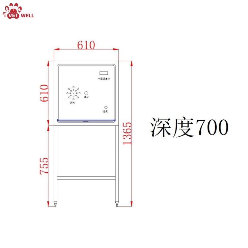 304 Stainless Steel Ventilated Veterinary Oxygen Cage with Replaceable ...