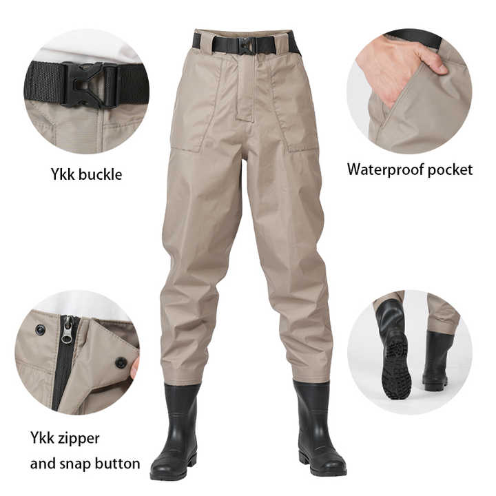 Breathable Stockingfoot Waist High Wader Waterproof Wading Pants for ...