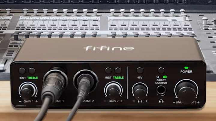 Fifine Ampli3 Tarjeta de sonido Estudio profesional Audio Tarjetas de ...