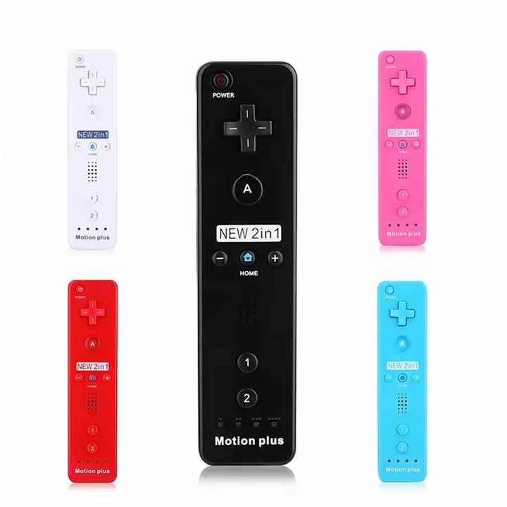 2 in 1 Wireless Controller Remote Nunchuck Controller With Motion Plus ...
