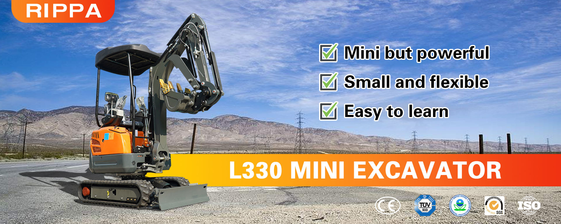Rippa Excavator Electric Hydraulic Mini Mini Mini Crawler Bager ...