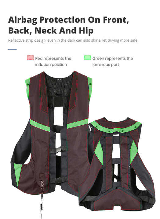 Protective Sportswear - Racing Airbag Vest for Motorcyclists