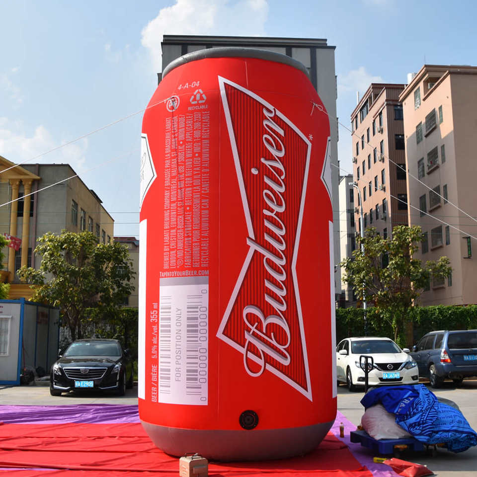 Giant Budweiser PVC & Nylon Inflatable Beer Can Model