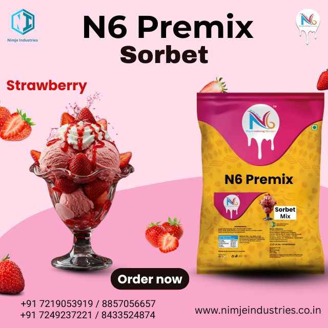 Premix Raspberry Sorbet Ice Cream Powder Mix Multiple Flavours Home ...