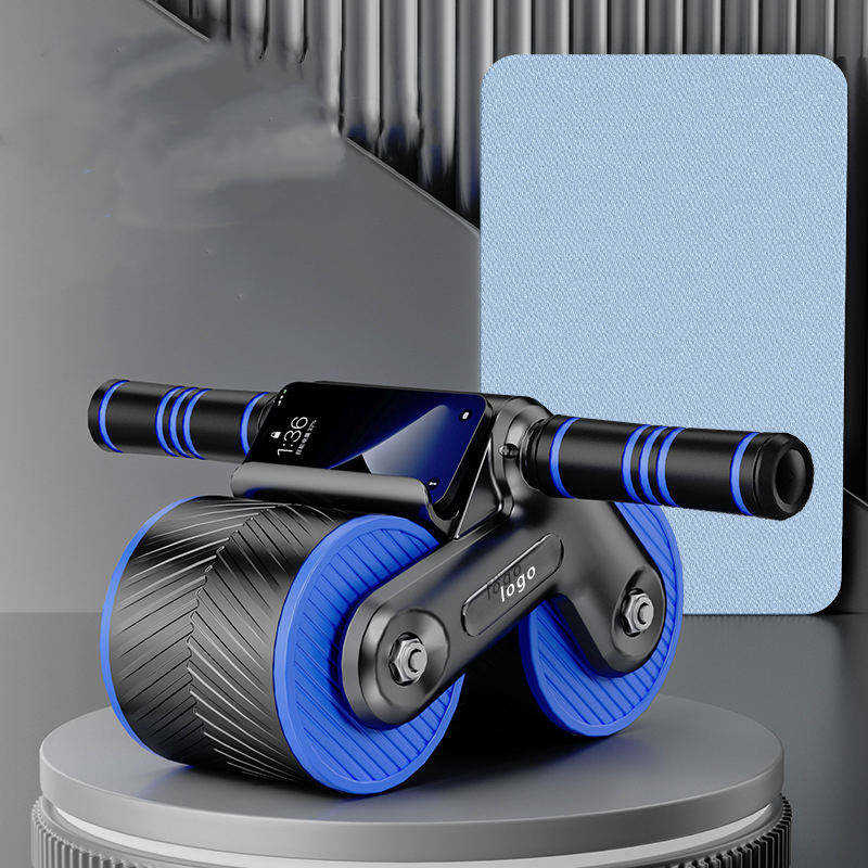 Ergonomic Self-Rebound Abdominal Wheel With Phone Holder Widened Double ...