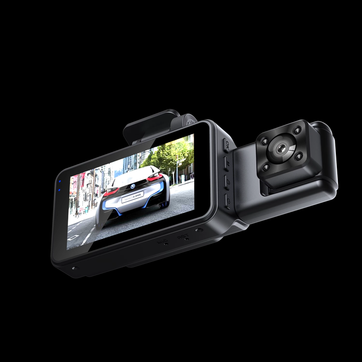 3 Channel Dash Camera Front Rear Inside HD WiFi Wide-Angle Night Vision ...