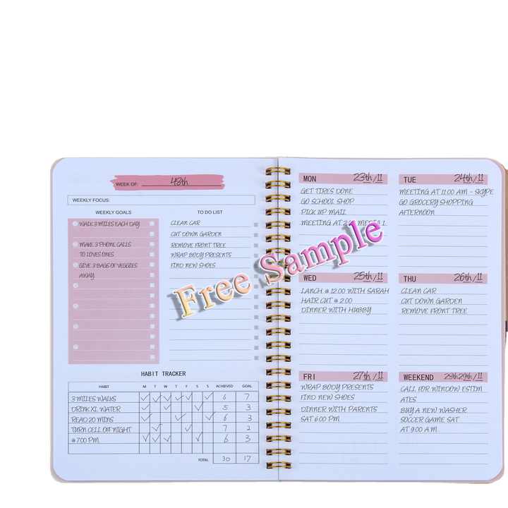 Custom 2024-2025 Notebooks - Daily, Weekly, Monthly Organizer