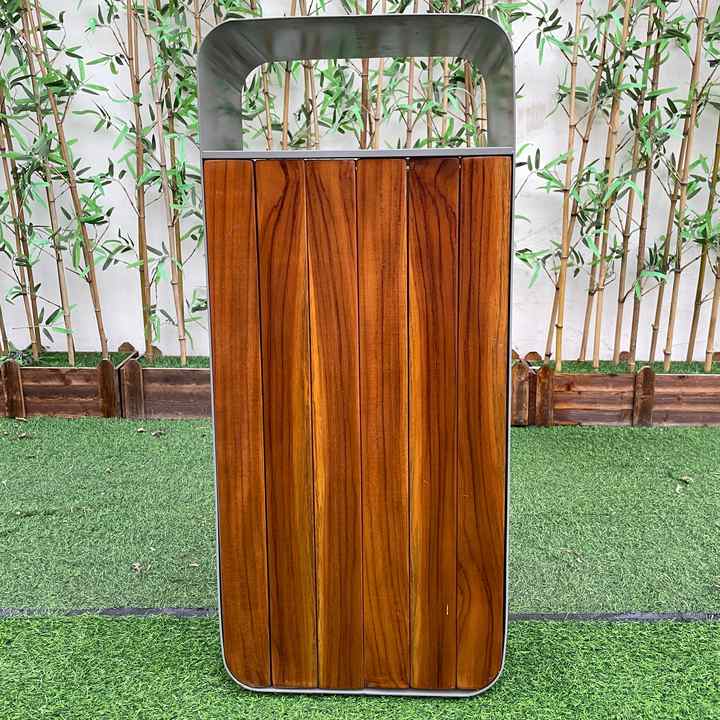 Urban Recycling Trash Cans Galvanized Steel Outdoor Bins Street-side ...