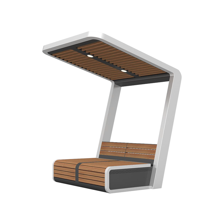 Solar Powered Garden Bench with LED Lights & Bluetooth Audio - Outdoor ...