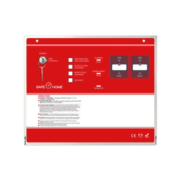 FACP Fire Security Detection Alarm System Conventional 4 Zone Fire ...