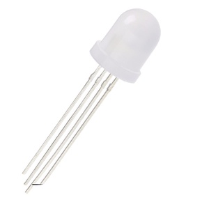 Common Anode 4 Pins 8mm LED bulb Diode RGB Tricolor Diffused Lens Round ...