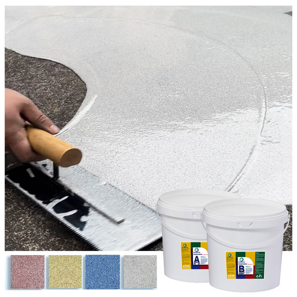 Self - Leveling Epoxy Colored Sand Floor Coating Marble Effect UV ...
